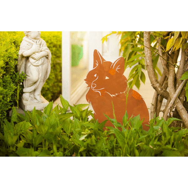 Rostfigur Fuchs Alex H: 58cm - Rost Design, Dekofigur für den Garten ...
