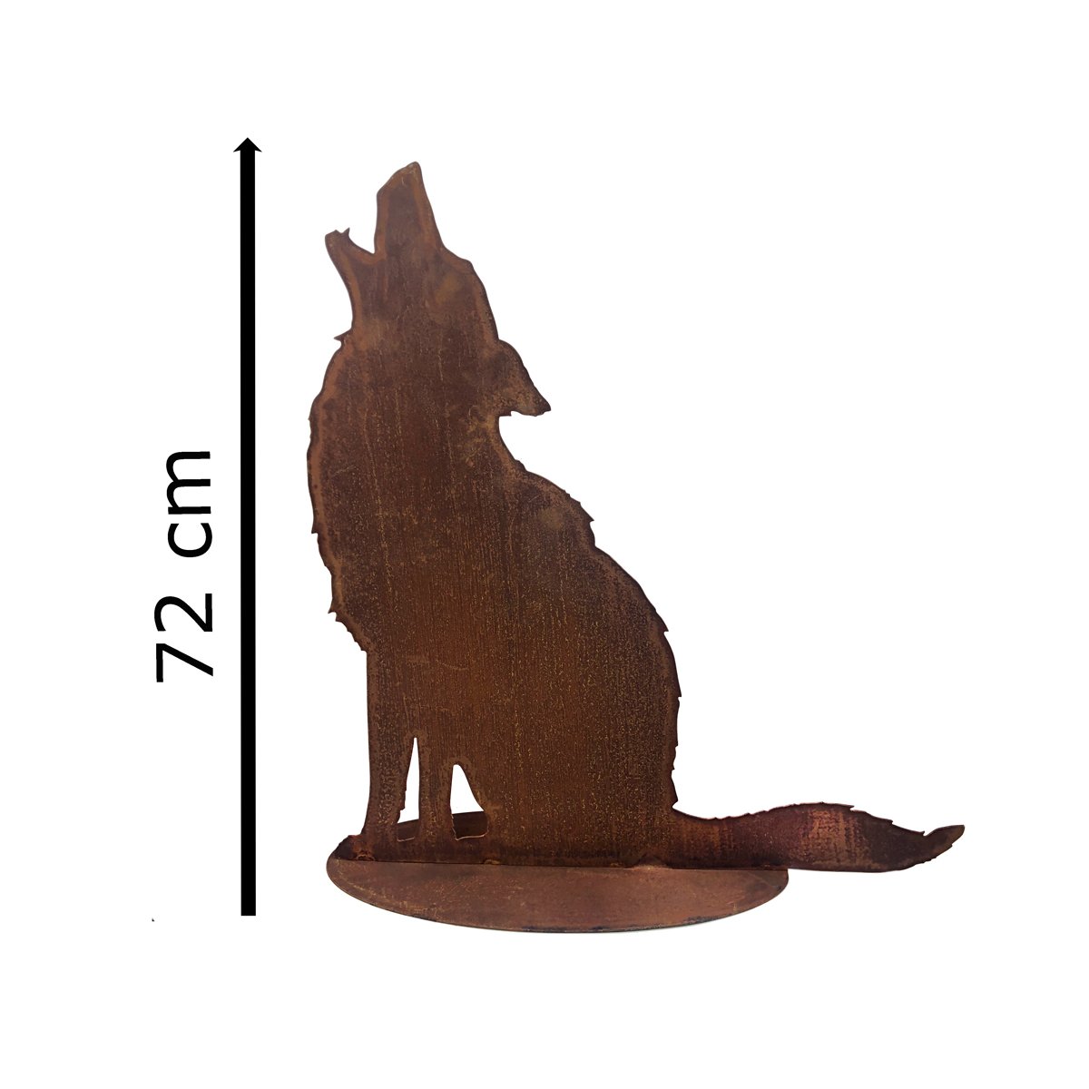 Rostfigur heulender Wolf H: 72cm - Rost Design, Dekofigur für den Gar, 54,95
