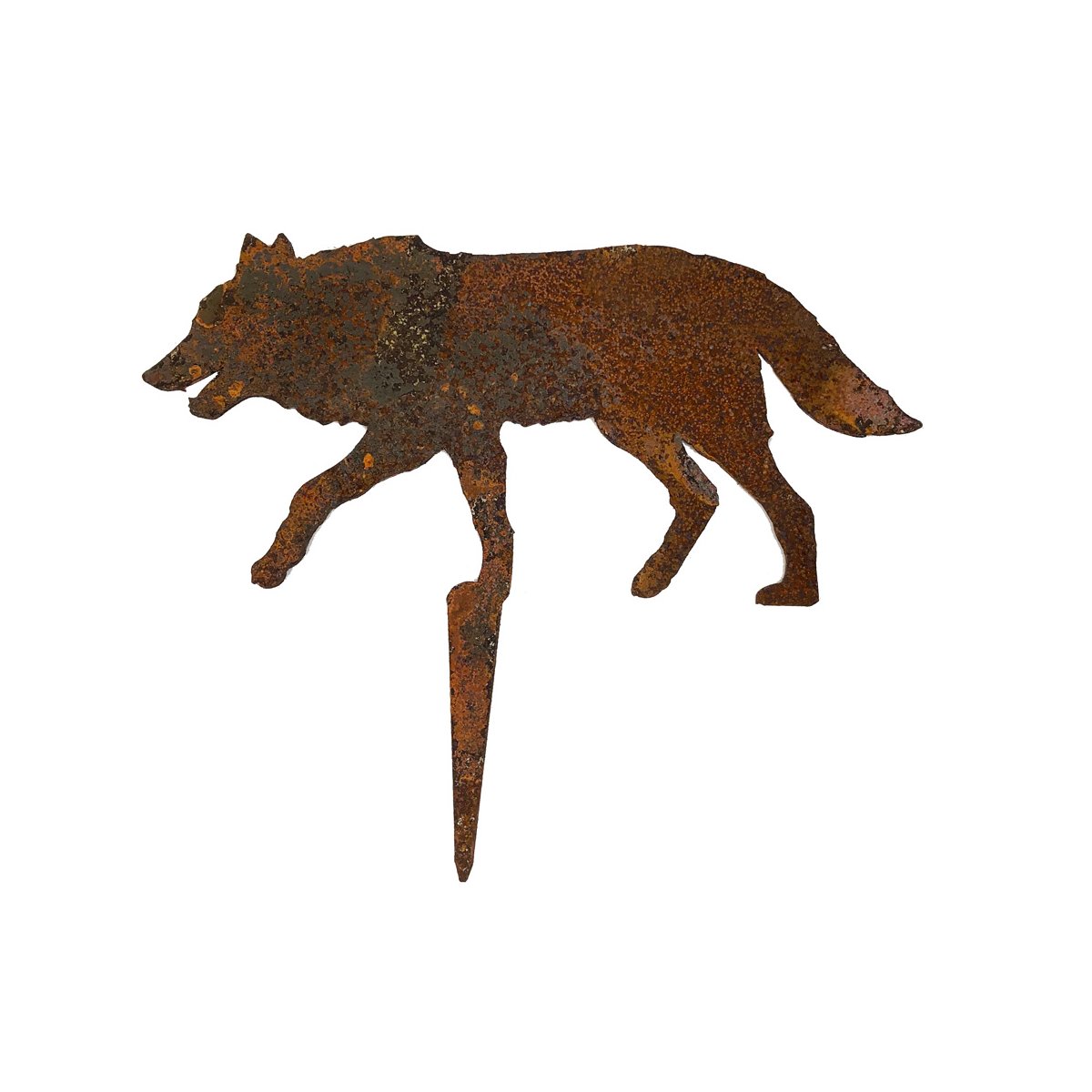 Blumenstecker Rotkäppchen und der böse Wolf im Rost Design - Rostfigu